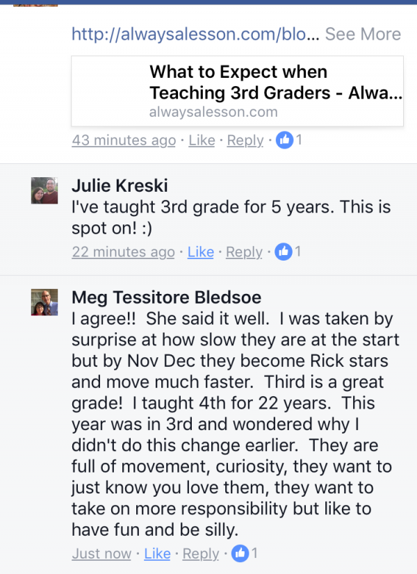 What to Expect when Teaching 3rd Graders - Always A Lesson